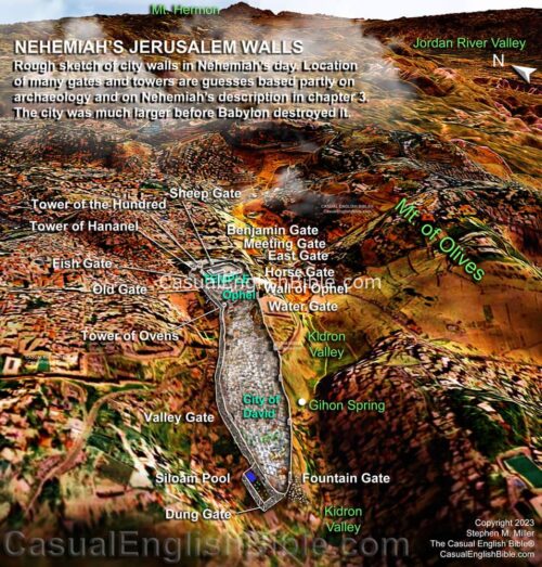 Nehemiah rebuilds walls of Jerusalem - Casual English Bible